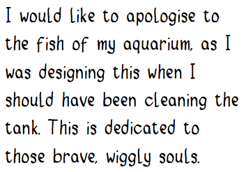 PoorFish: an apology font – We Saw a Chicken
