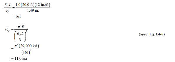 Example E.8 WT compression member with slender elements | SDC Verifier