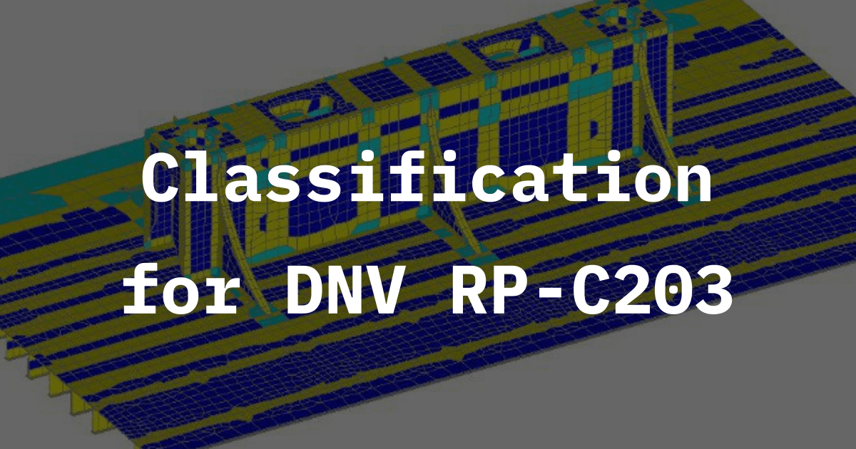 How to set classification for DNV RP-C203 | SDC Verifier