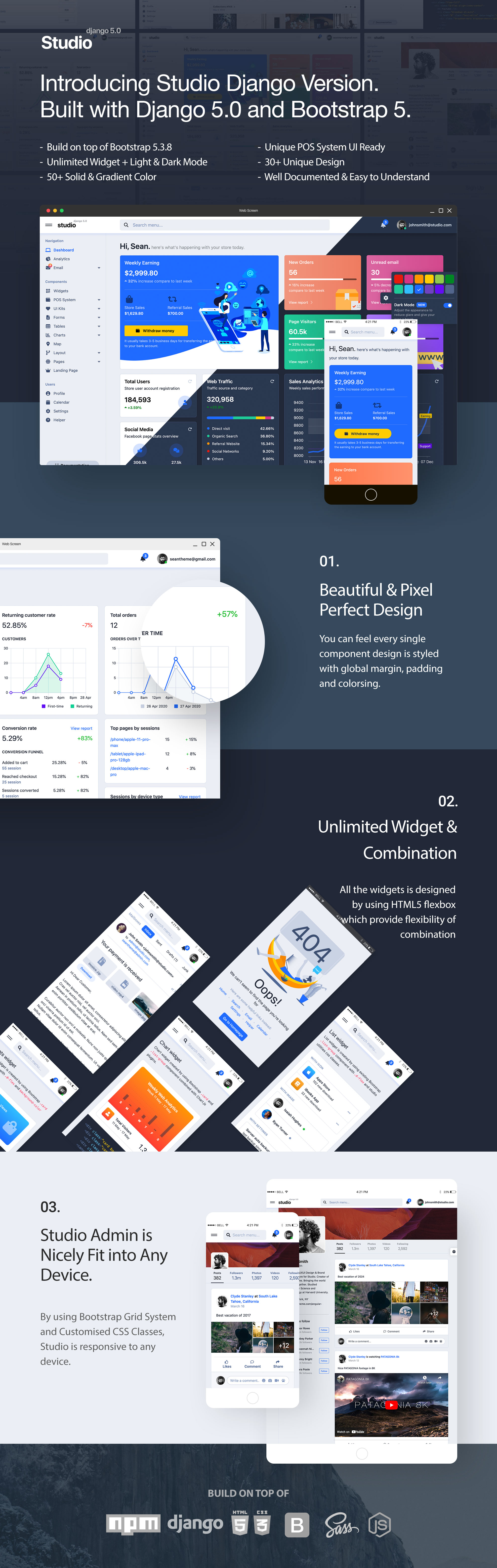 Studio Django 5 0 Bootstrap 5 Admin Template Thememag