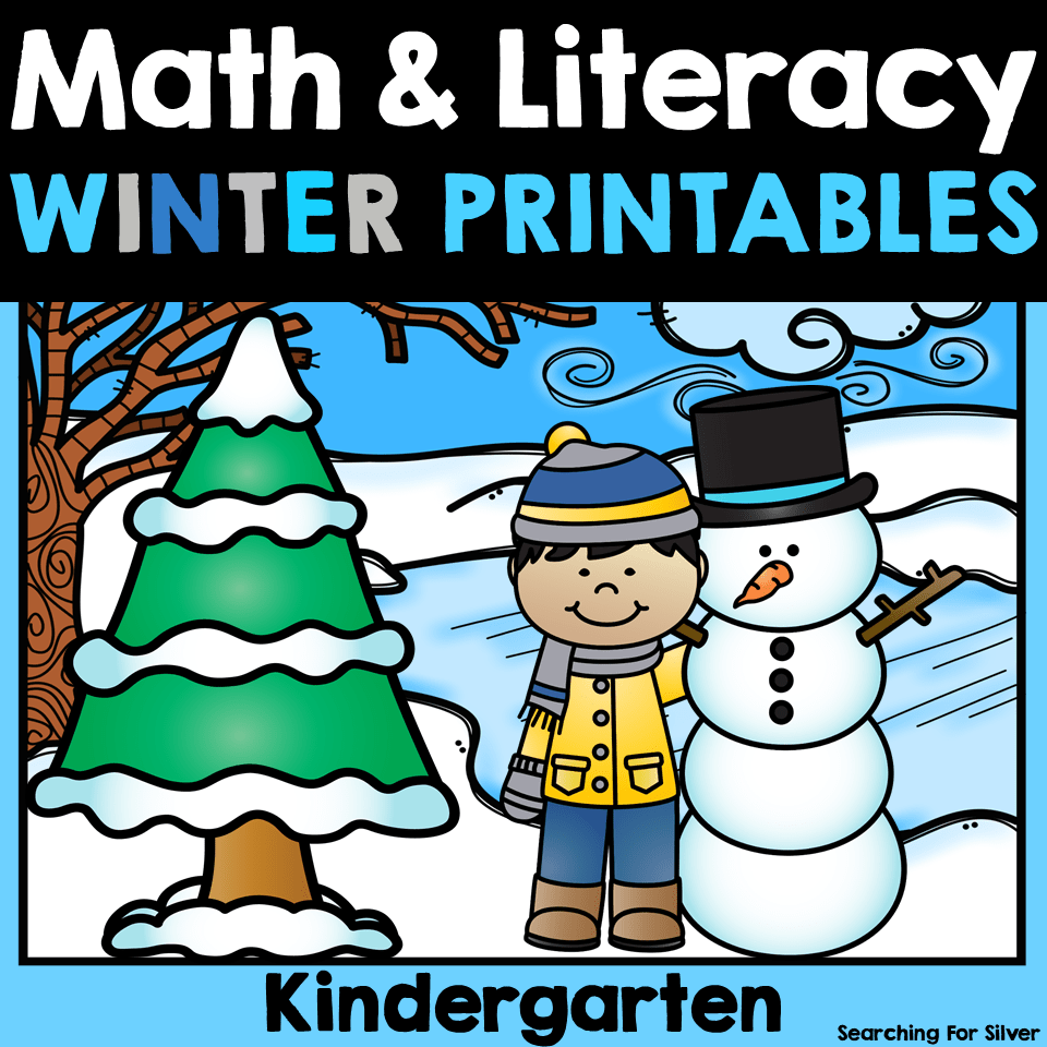 Winter Math & Literacy Printables {Kindergarten} - Searching For Silver