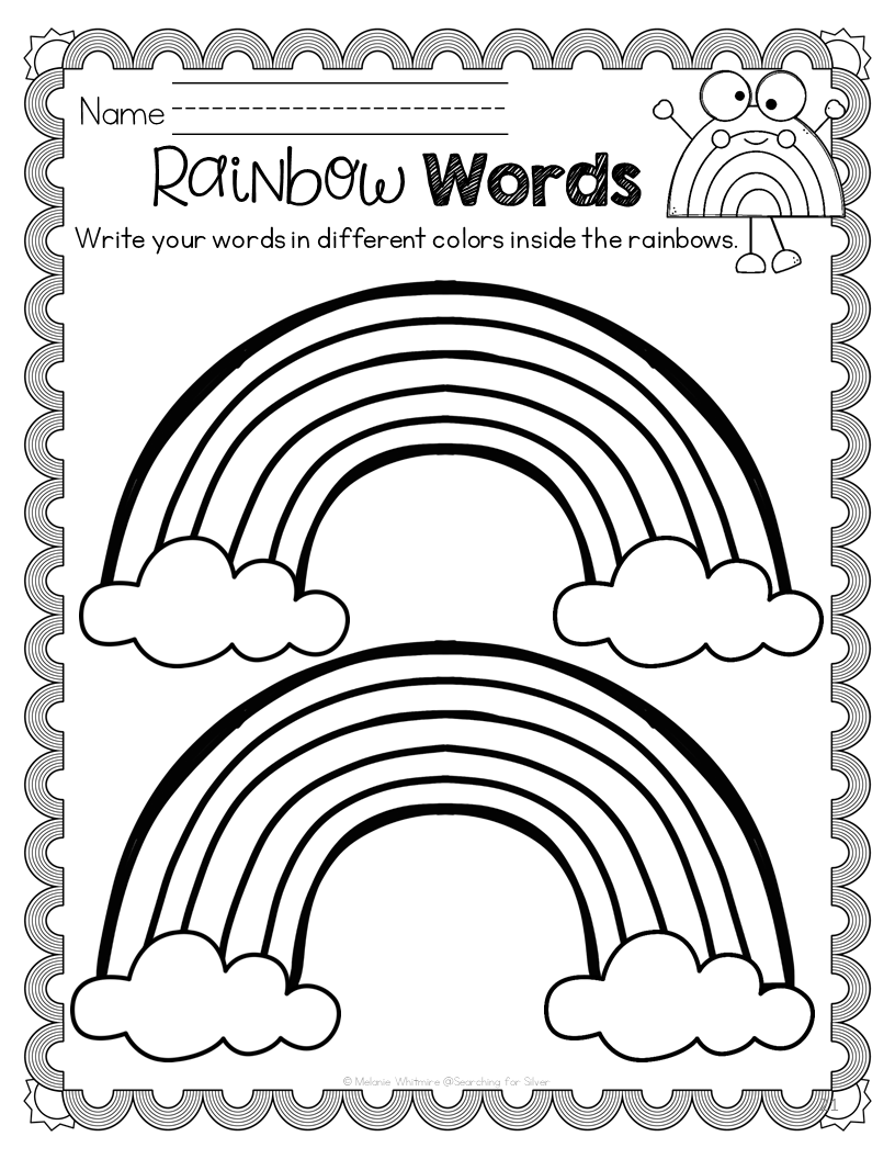 Spelling Word Work Printables - Searching For Silver