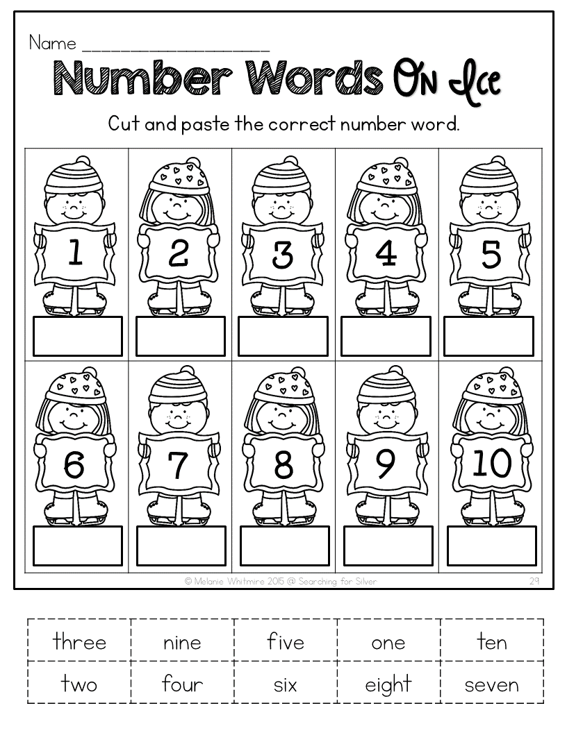 Winter Math & Literacy Printables {Kindergarten} - Searching For Silver