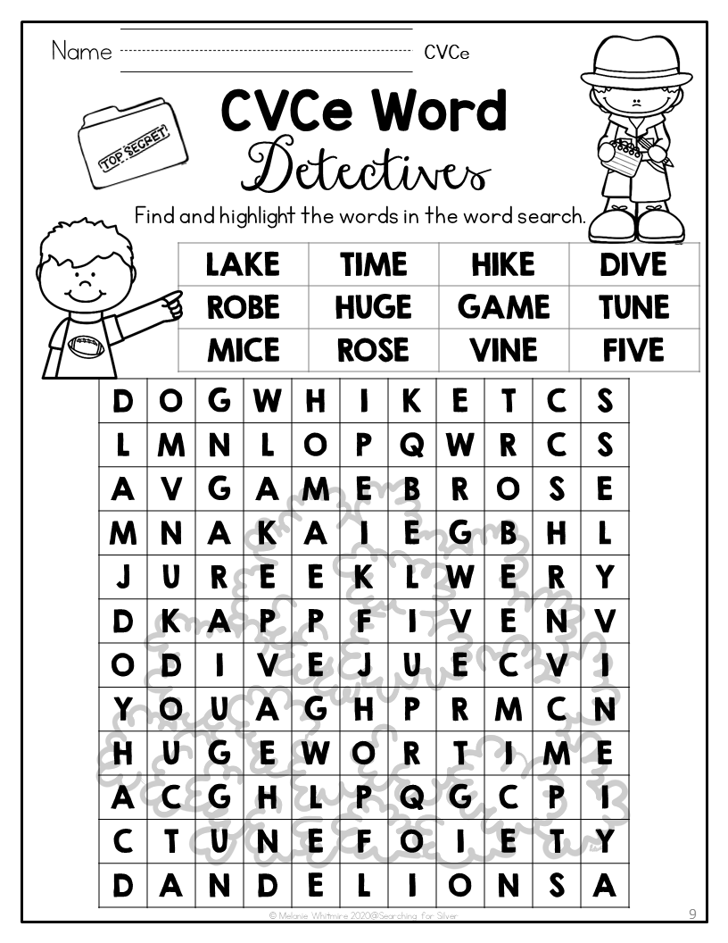 CVCe Phonics Word Work - Searching For Silver
