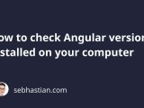 How To Check Angular Version Installed On Your Computer Sebhastian