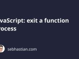 Javascript Exit A Function Process Sebhastian