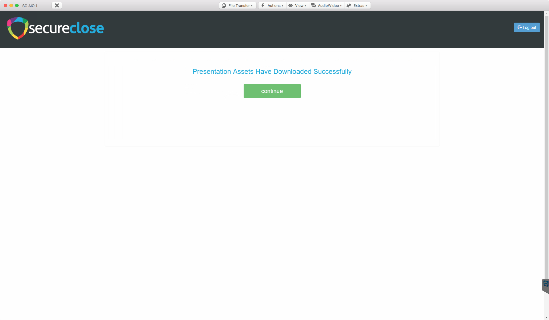 Resuming a Presentation in SecureClose NEXT – SecureClose