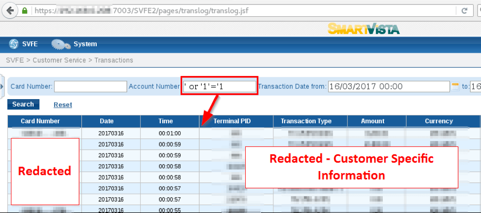 Swiss BPC banking software SmartVista is vulnerable to SQL Injection ...