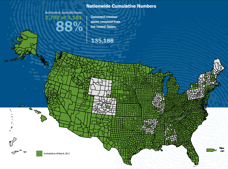 ICE Secure Communities Nationwide Coverage Map: May 2012 – Securlinx