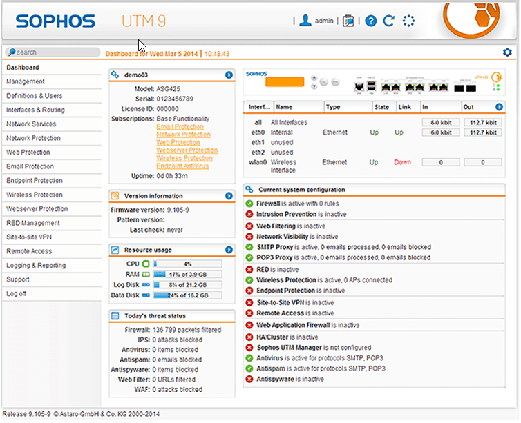 통합보안장비 Sophos UTM Installation – SEIP