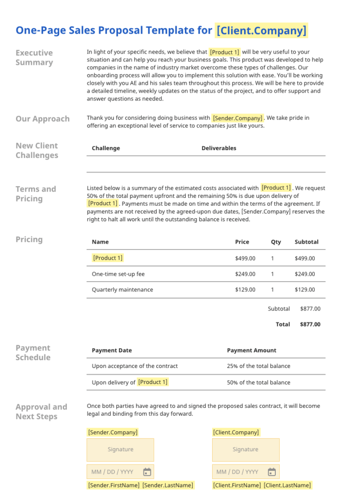 How to Write a One-Page Proposal for Sales + Template