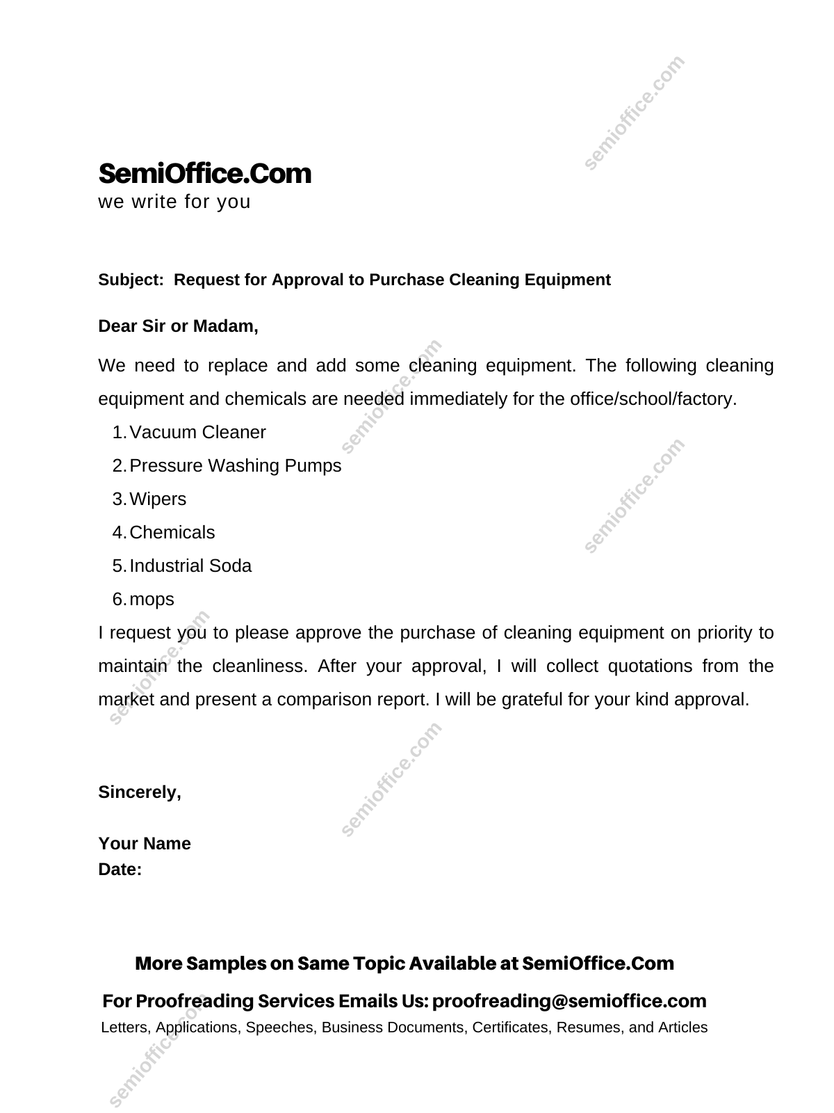 Request Letter For Purchase Of Cleaning Equipment SemiOffice Com request-letter-for-purchase-of-cleaning-equipment-semioffice-com
