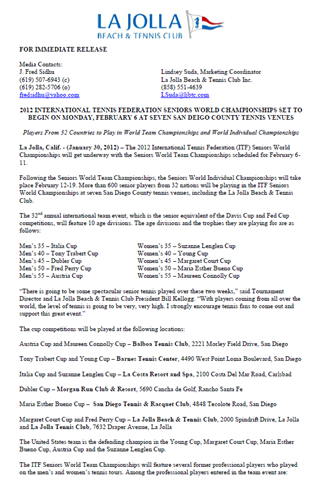 ITF World Championships | CarolynNichols.com