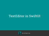 Texteditor In Swiftui Serialcoder Dev