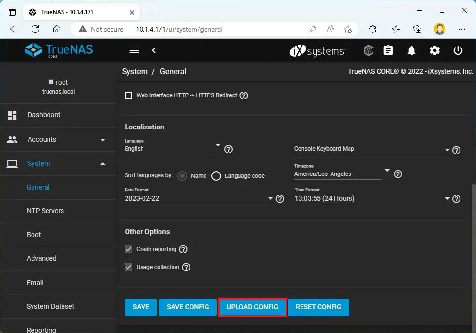 How to backup config file on TrueNAS - Server Decode