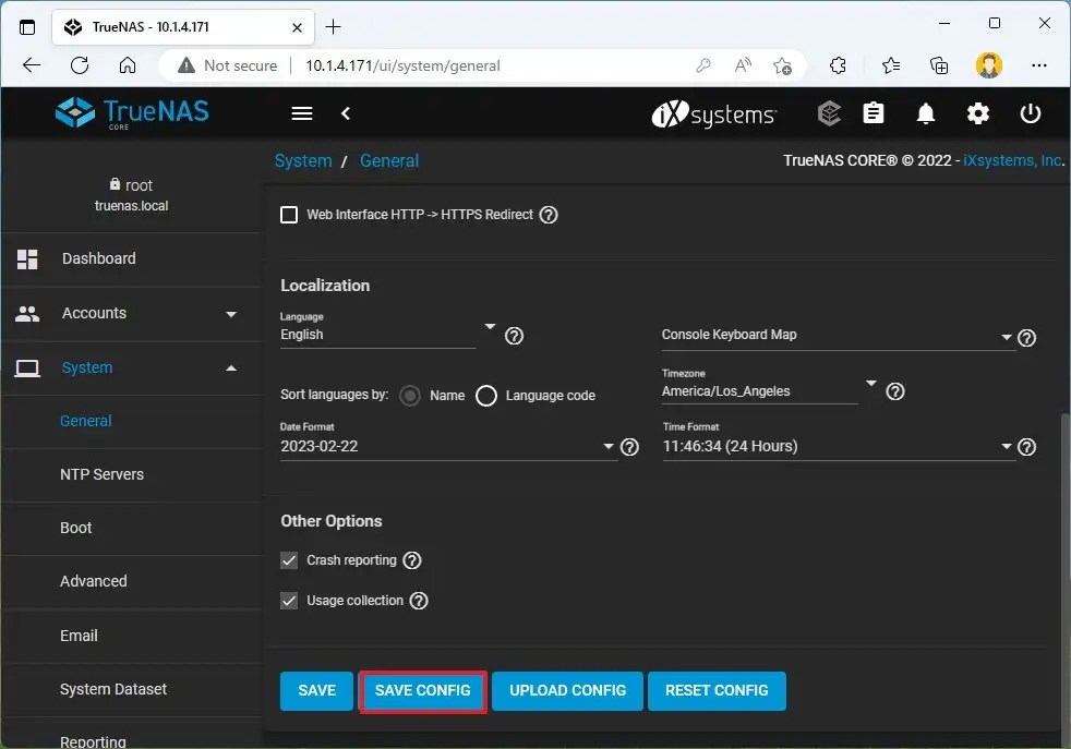 How to backup config file on TrueNAS - Server Decode