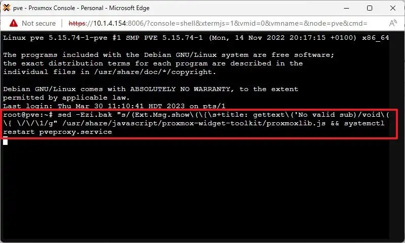 How to disable 'No valid subscription' message on Proxmox - Server Decode