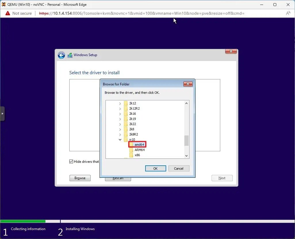 How To Fix Missing Drive Installing Windows On Vm On Proxmox Server