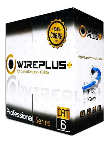 Cable Utp Cat6 305m 100% Cobre Wireplus+ Interiores - tienda de ...