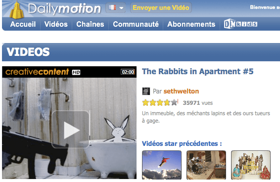 My Animation is on Dailymotion’s French Homepage | Seth Welton