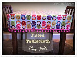 Tutorial: Fitted tablecloth to protect a child’s play table – Sewing