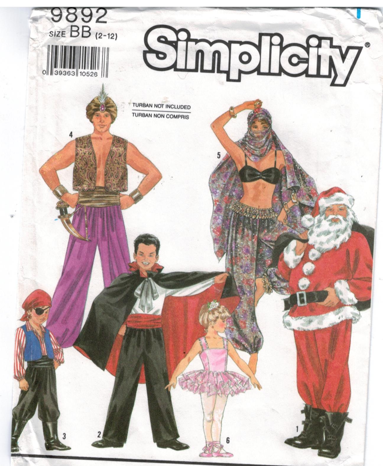 Kits & How To Vintage UNCUT Simplicity 9892 Sewing Pattern Craft ...