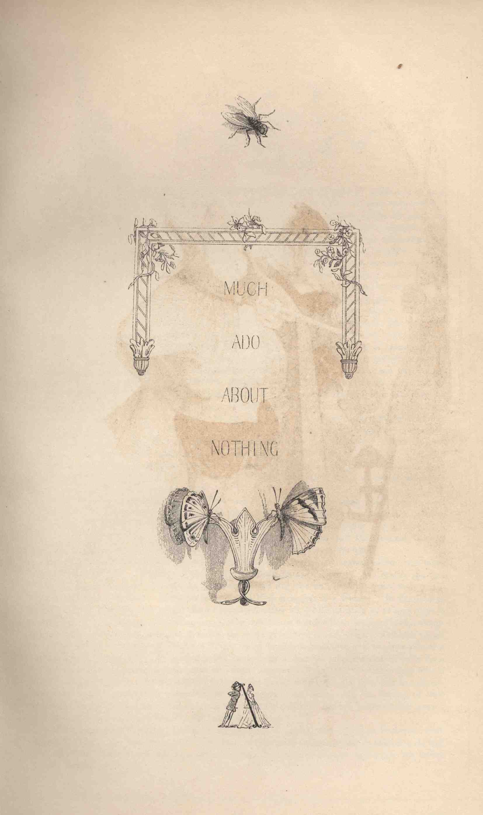 Much Ado About Nothing Title Page | Victorian Illustrated Shakespeare ...