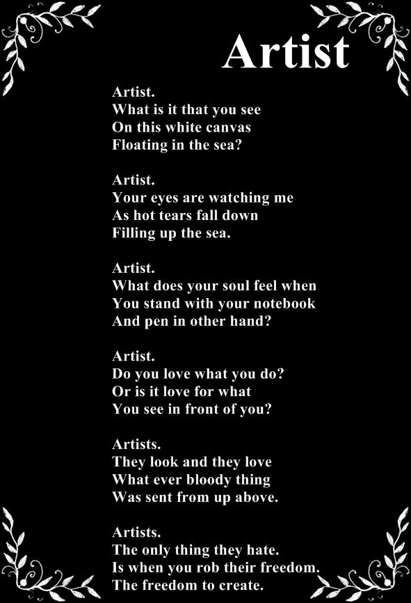 Poems are the artist’s way | Comatose