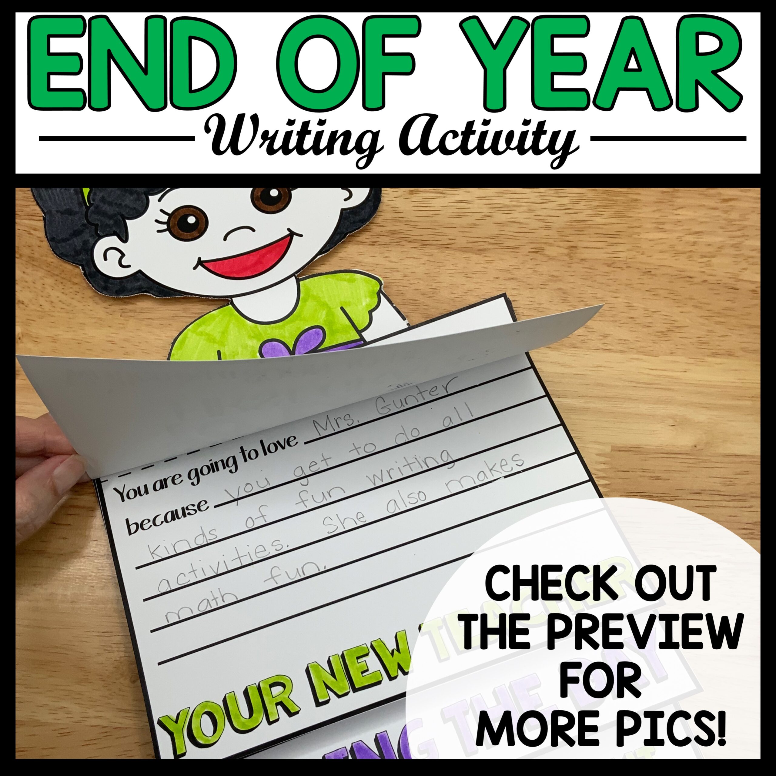 End of the Year Writing Activity - We Are Better Together