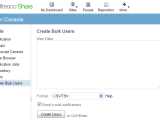 Share Extras Create Bulk Users
