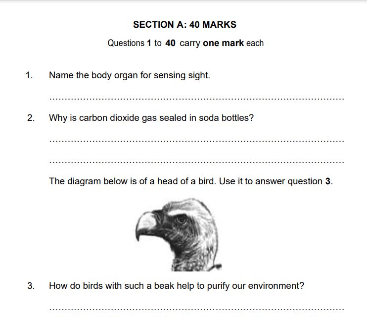 SURE KEY EXAMINATIONS BOARD PLE SCIENCE 2021 | Sharebility Uganda