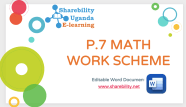 PRIMARY 7 MATHS SCHEME OF WORK FOR TERM 1 Sharebility Uganda PRIMARY 7 MATHS SCHEME OF WORK FOR TERM 1 Sharebility Uganda