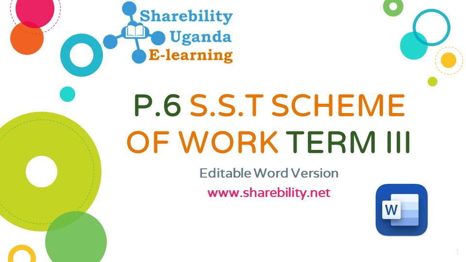 p6 sst scheme of work term3 | Sharebility Uganda