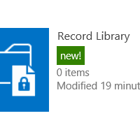 Office 365 - SharePoint - The Records Center - All the different elements