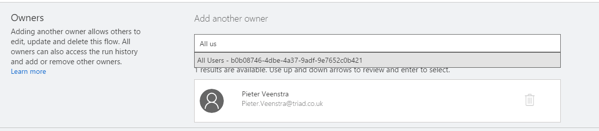 Microsoft Flow - Share your flows with a team