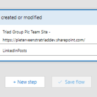 Microsoft Flow - Manage your LinkedIn posts from SharePoint