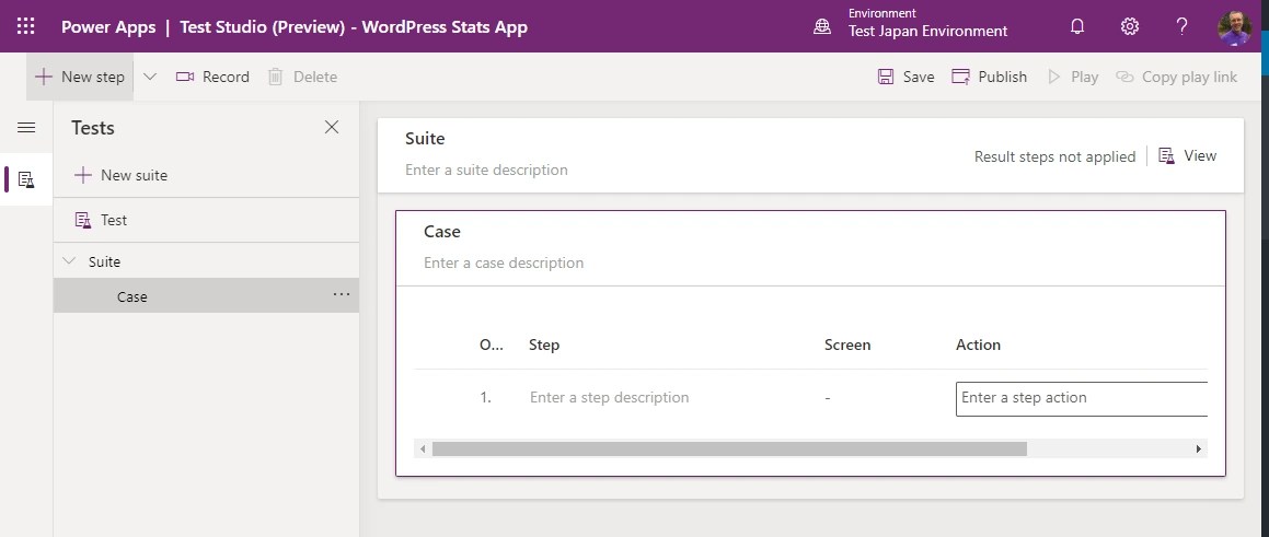 The new Tests feature in Power Apps