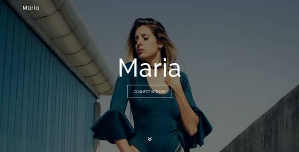 Maria || Model / Designer Portfolio Template - ShareWordpress.Net