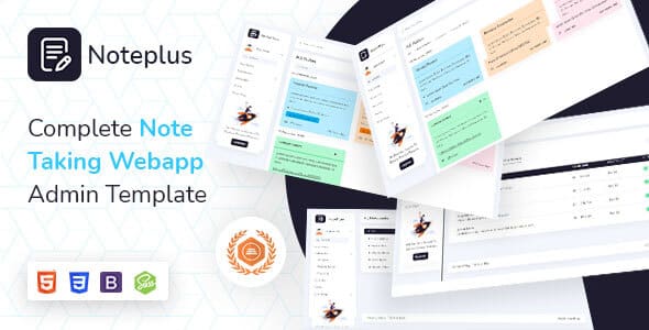 Noteplus Note Taking Admin Template Sharewordpressnet