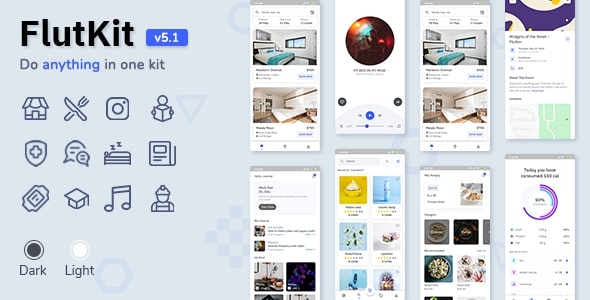 FlutKit - Flutter UI Kit - ShareWordpress.Net