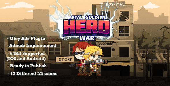 Metal Soldier Hero War - Complete Unity Template - ShareWordpress.Net