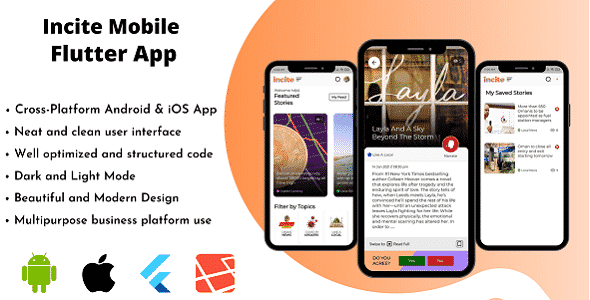 Incite Flutter App with Admin Panel - Inshort Clone - ShareWordpress.Net