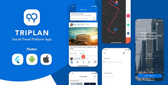 Triplan - Social Travel Flutter Template - ShareWordpress.Net