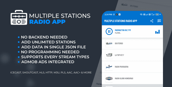 Multiple Stations Radio App - ShareWordpress.Net