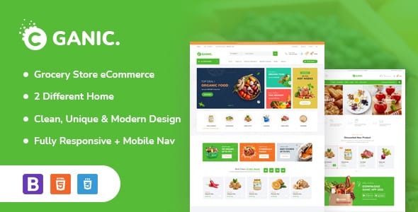 Ganic - Grocery store Responsive HTML5 Template - ShareWordpress.Net