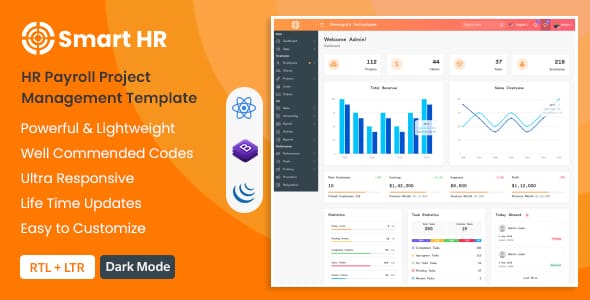 SmartHR - HR Payroll Project & Employee Management Bootstrap React Admin Dashboard Template ...