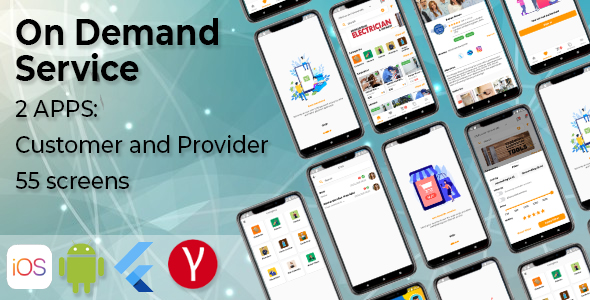 On Demand Service Template - 2 Apps Customer and Provider - Flutter iOS ...