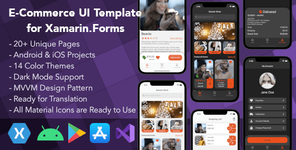E-Commerce UI Template for Xamarin Forms - ShareWordpress.Net