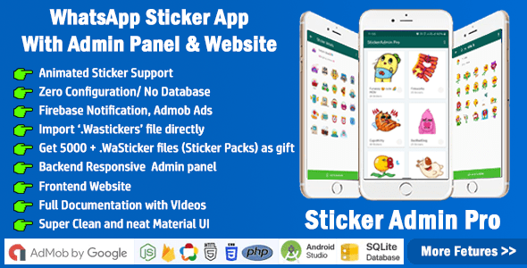 StickerAdmin Pro : WhatsApp Stickers App with admin panel + Website ...