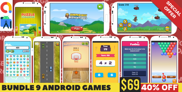 Bundle 9 Android Studio Games with AdMob Ads - ShareWordpress.Net